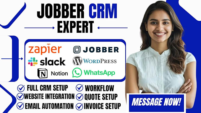 Jobber integration workflow zapier invoice website form job schedule ...