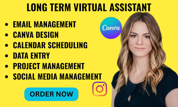 Be long term general virtual assistant canva instagram social media ...