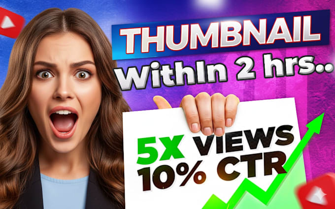 Create custom, clickworthy thumbnail for youtube by Chairmanekpo21 | Fiverr