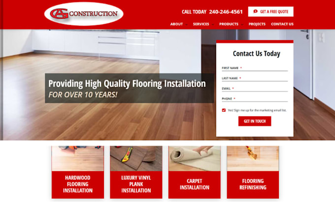 Design stunning flooring website flooring contractor website by Web ...