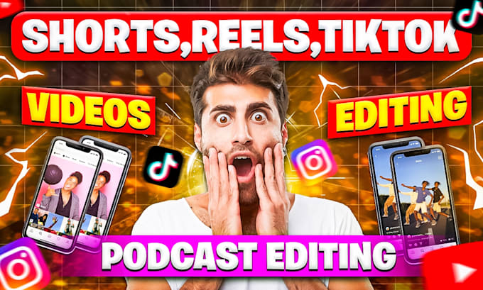Do video editing for youtube shorts, tiktok, instagram reels, vlogs, or ...