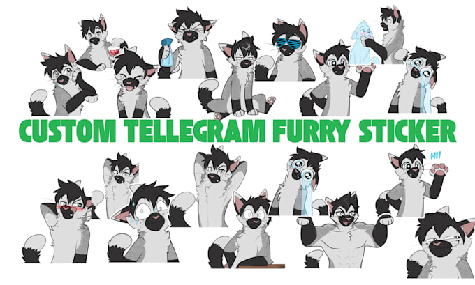 Draw furry telegram nsfw , discord sticker, custom sticker,for your ...