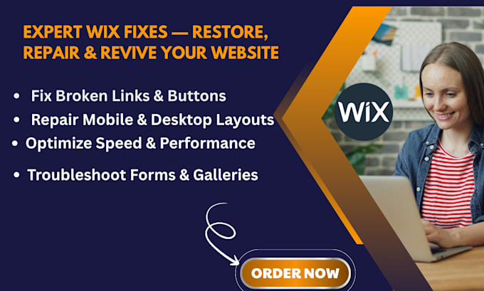 Fix broken wix elements, links and mobile layout by Chris_grac | Fiverr