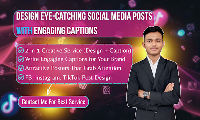 Design posts with captivating captions by Monirul_90 | Fiverr