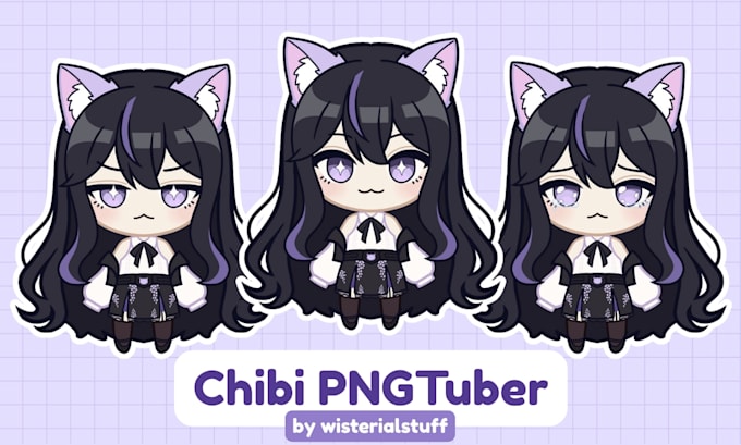 Create a chibi pngtuber using pngtuberemix by Wisterialstuff | Fiverr