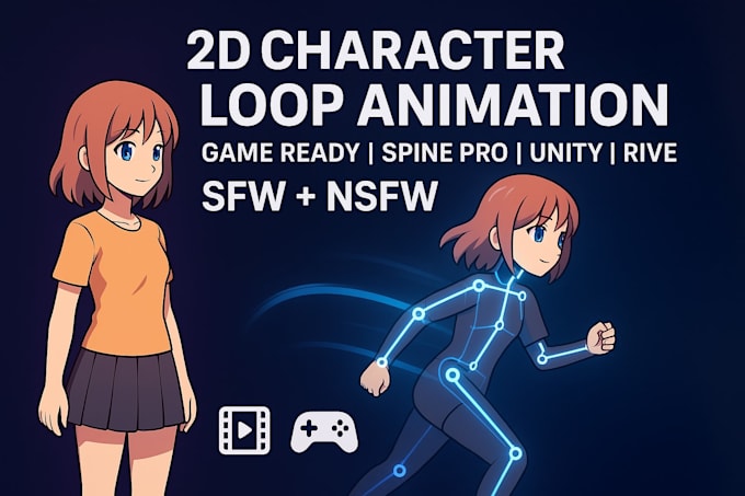 Rig and animate 2d characters using spine pro, dragonbones, moho, akeytsu, spine by Ben_joetech ...