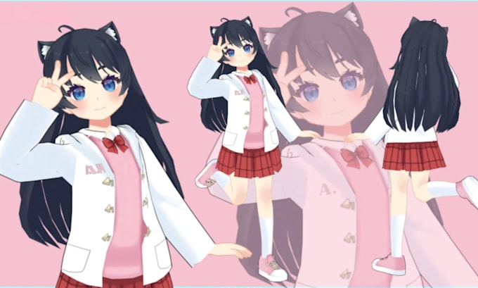 Model realistic 3d furry model, vrchat avatar or 3d vtuber model for pc ...