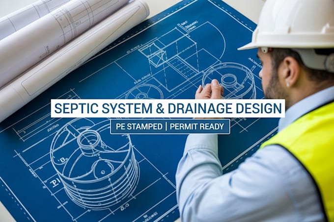 Design septic tank, septic system, drainage plan with pe stamped by ...