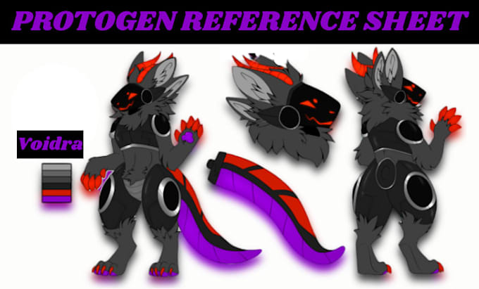 Furry ref sheet protogen ref sheet fursona reference sheet art furry ...