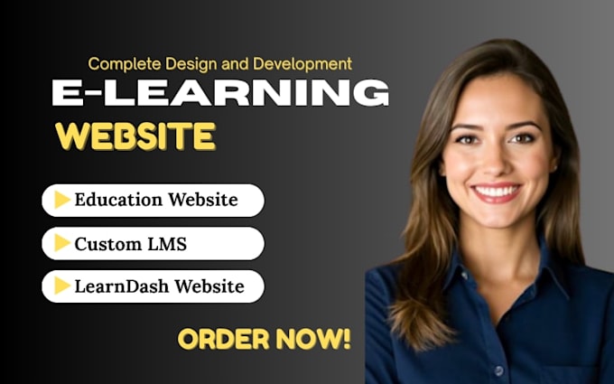 Create elearning lms website and educational website with dashboard by ...