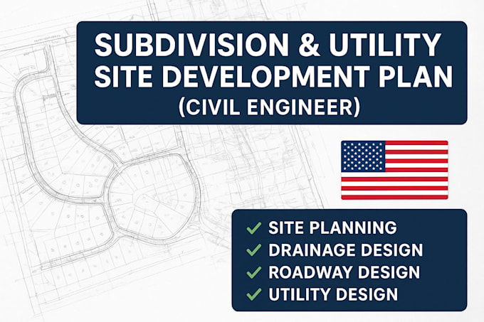Subdivision utility site development plan civil engineer by Fuad_st ...