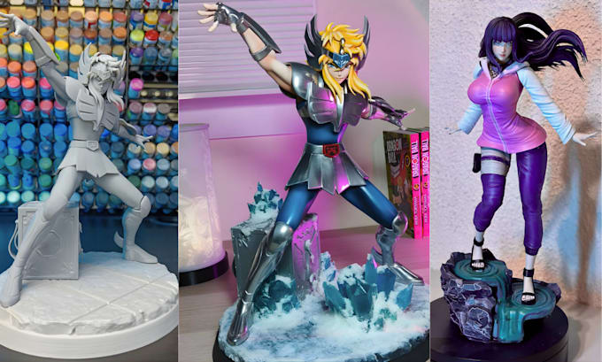 3d print and paint anime figure, miniature, warhammer 40k painting mini ...