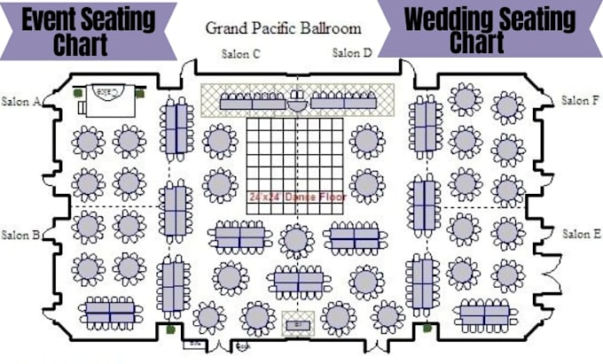 Design beautiful event seating chart, wedding seating chart, and floor ...