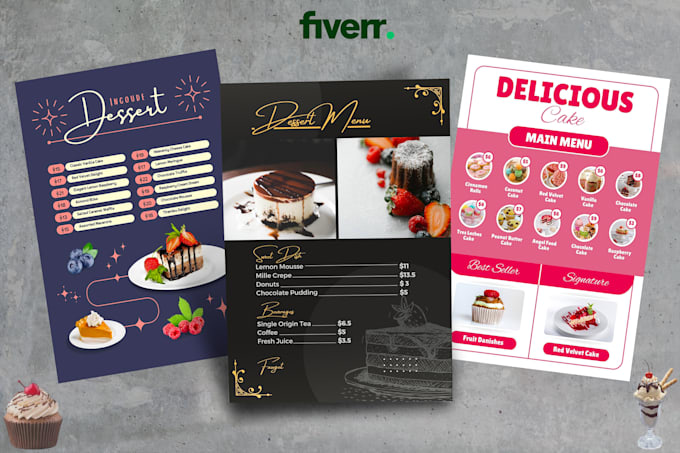 Design dessert flyer, food, menu flyer and brochure in 5hrs by Its ...