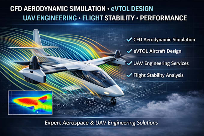 Cfd aerodynamic simulation evtol design uav engineering flight ...