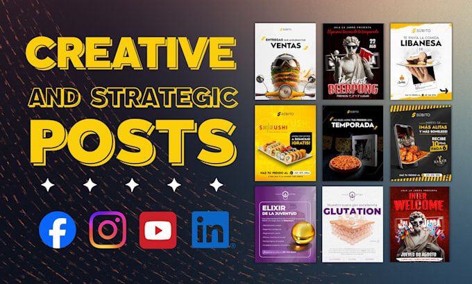 Design creative and strategic social media posts to make your brand ...