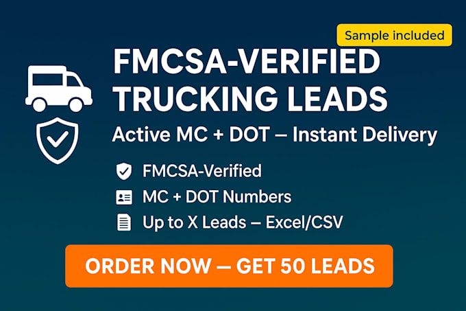 Generate active trucking lead mc number, dot number from fmcsa, freight ...