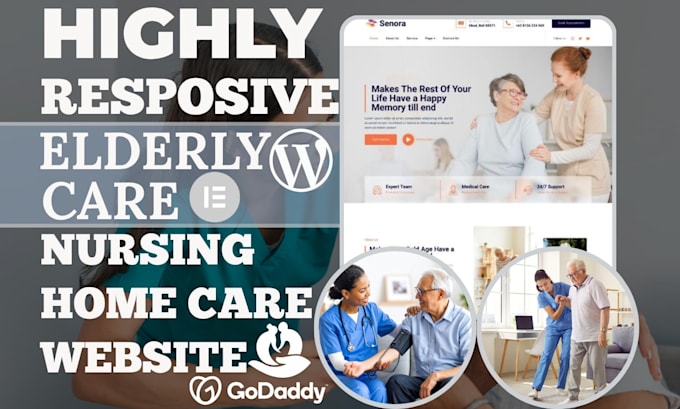 Build responsive elderly care website, nursing home care website by ...