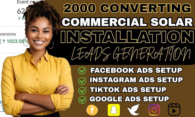 Commercial solar installation leads, solar panel facebook ads campaign ...