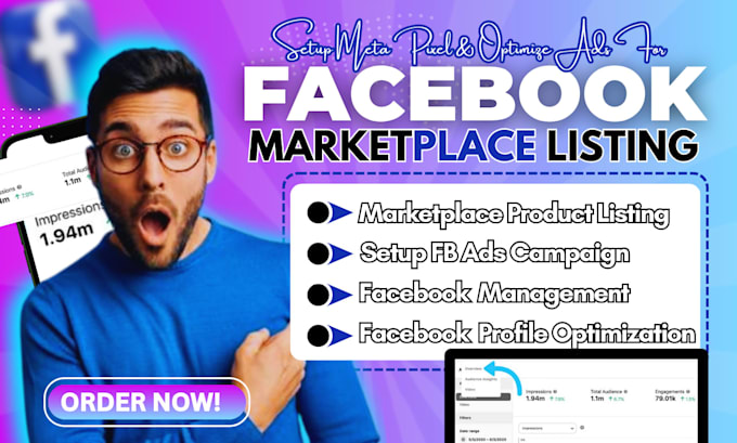 Setup facebook marketplace ads campaign, fix meta pixel to increase ...