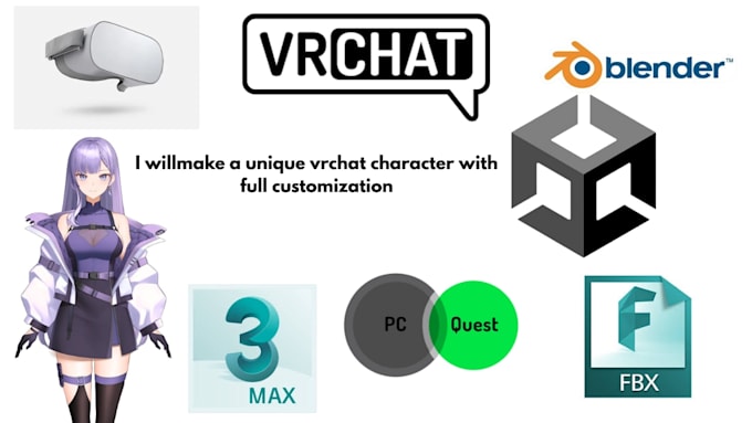 Make a unique vrchat character with full customization by Jennifer ...