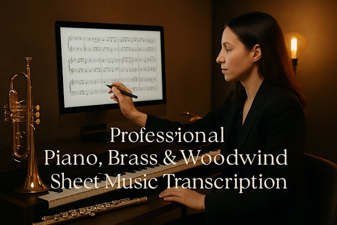 Transcribe and create professional piano, brass, and woodwind sheet ...