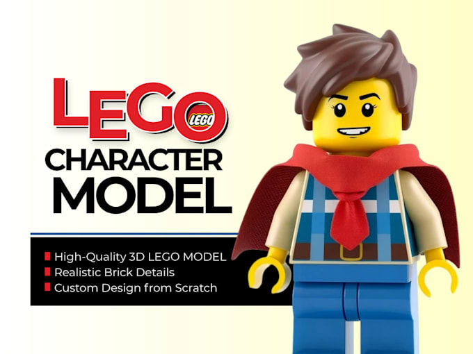 Crear personaje personalizado de lego en 3d, modelo de héroe de lego en ...