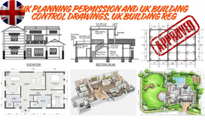 Create uk planning permission and uk building control drawings, uk ...