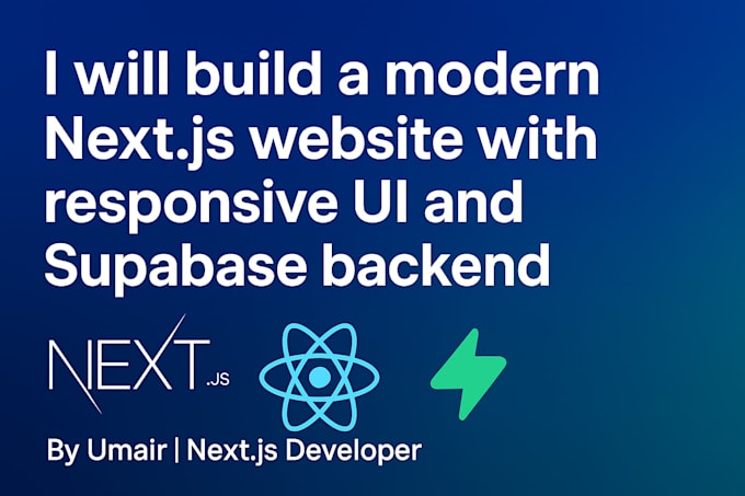 Build a modern nextjs website with responsive ui and supabase backend by Itdipwebdev | Fiverr