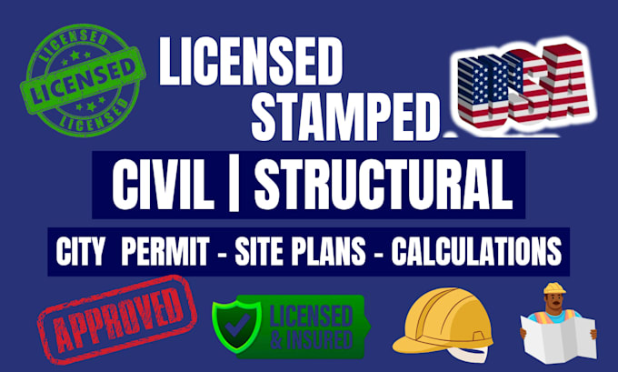 Licensed architect stamp architectural plans pe stamp, az, fl, new york ...