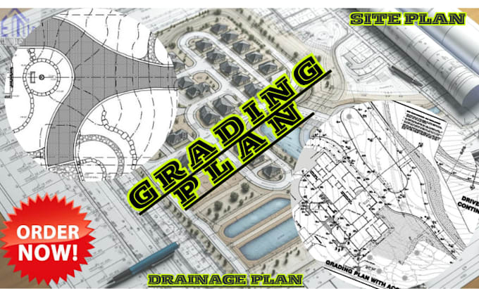 Create site plan grading plan and drainage plan for city permit approval by Jummy_pretty | Fiverr