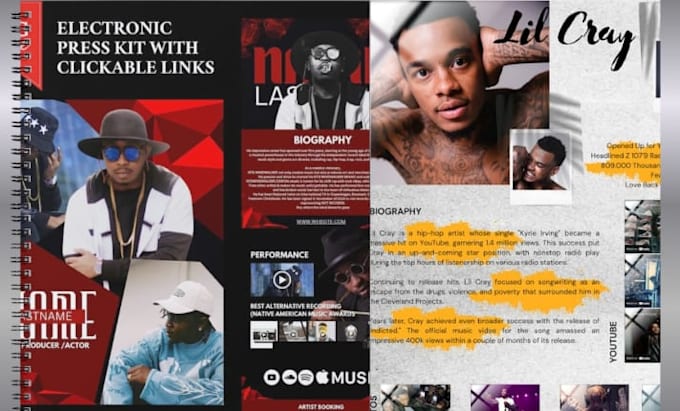 Electronic press kit epk dj press kit design influencer flyer design ...