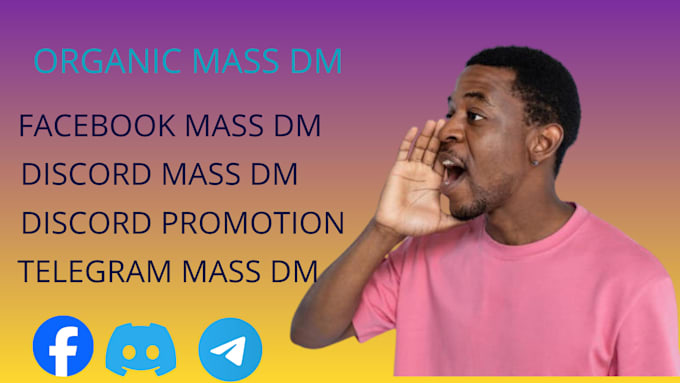 Do discord promotion,instagram mass dm,facebook mass dm,telegram mass ...