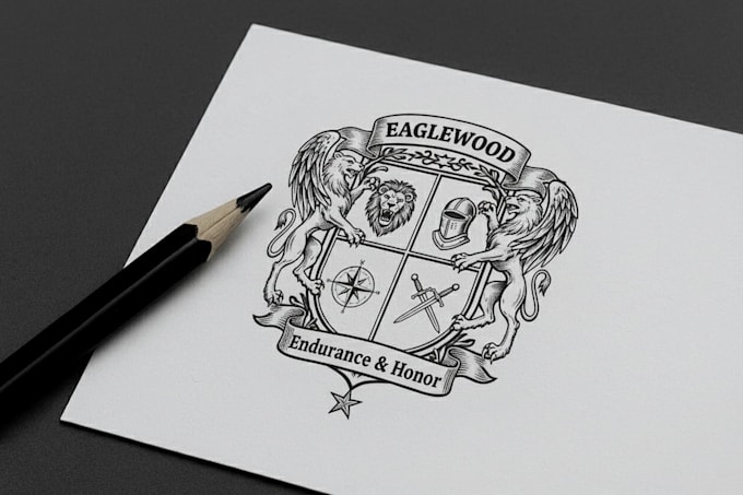 Design custom heraldic family crest coat of arms logo by Shaheenfakhar ...