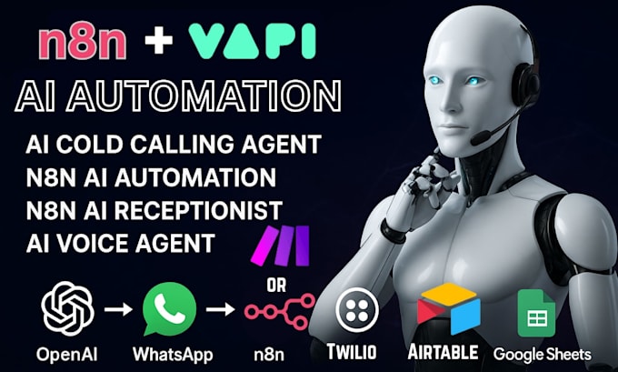 Automatización n8n n8n ai recepcionista voz ai agente n8n ai con n8n vapi ai