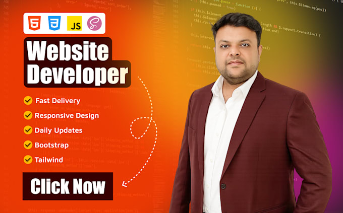 Develop responsive website with html css and javascript by Chirag27 ...