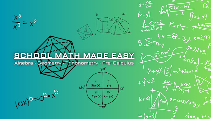 Tutor you in algebra, geometry, trigonometry and calculus by Mathagoras ...