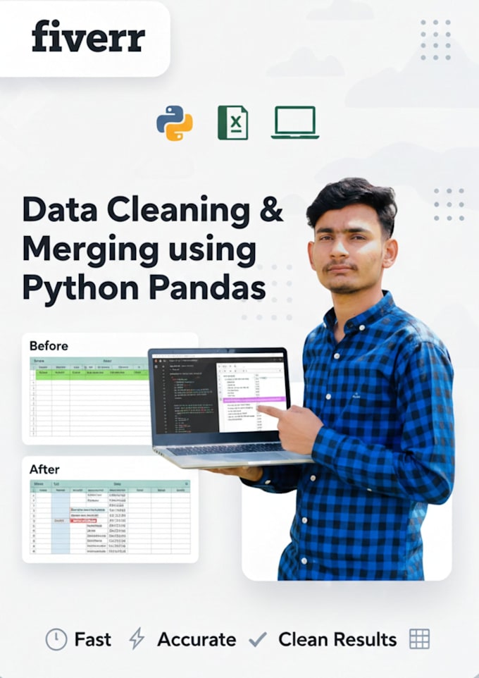 Clean and merge multiple excel files using python pandas by Razi_memon | Fiverr