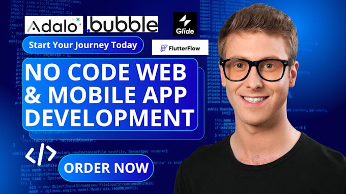 Build no code app, glide app, bubble,adalo,replit,loveable ai,vercel,supabase by Yasin_porter ...