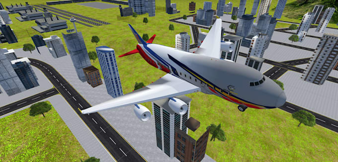 Design airplane 3d model, unity aircraft render,flight simulator ...