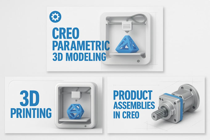 Create professional 3d designs using creo parametric by Eldin284 | Fiverr