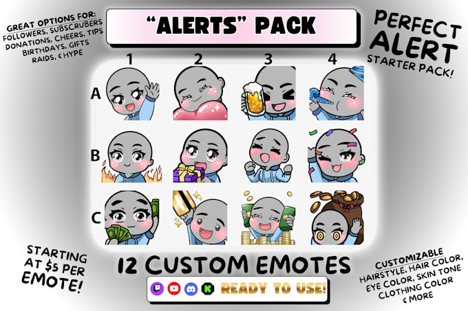 Design custom alerts for your stream by Sporkwife | Fiverr