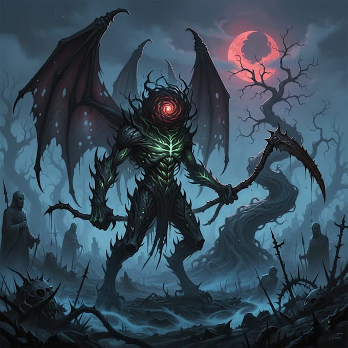 Fantasy horror and fantasy horror character by Pelogsors | Fiverr