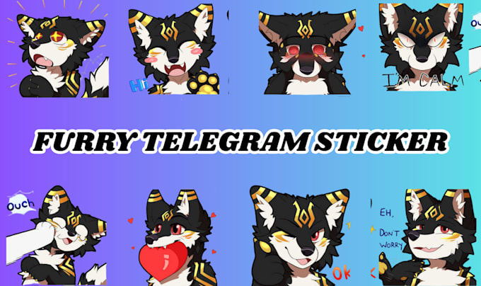 Draw furry telegram sticker discord sticker crypto sticker fursona ...