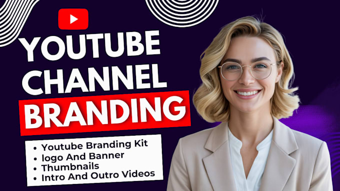 Create youtube channel branding kit with you tube logo banner design ...