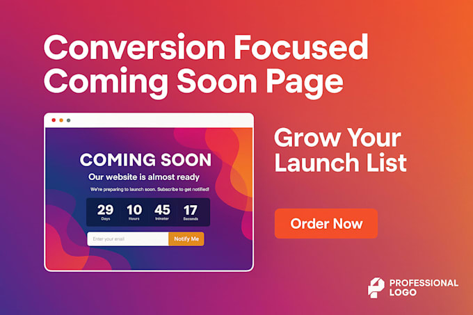 Modern, responsive coming soon page by Olayiwola01_ | Fiverr