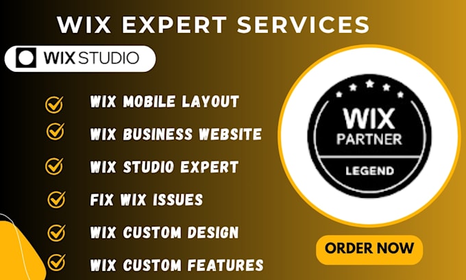 Design responsive wix studio website wix ecomerce store modern ui fix ...