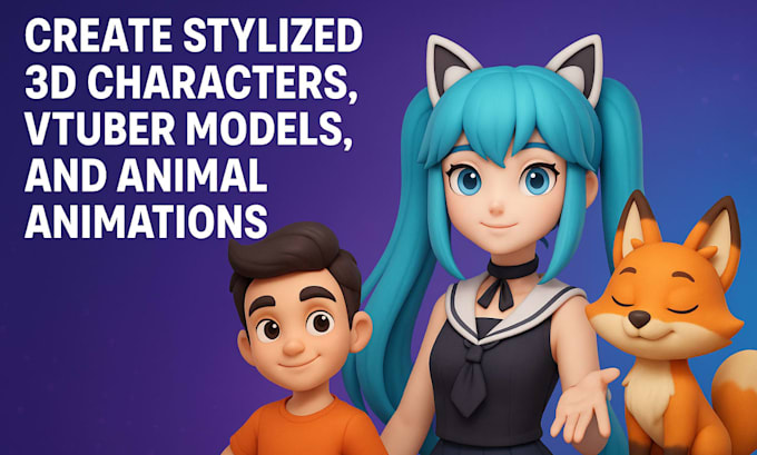 Create professional 3d character models for vtuber vroid vrchat and ...