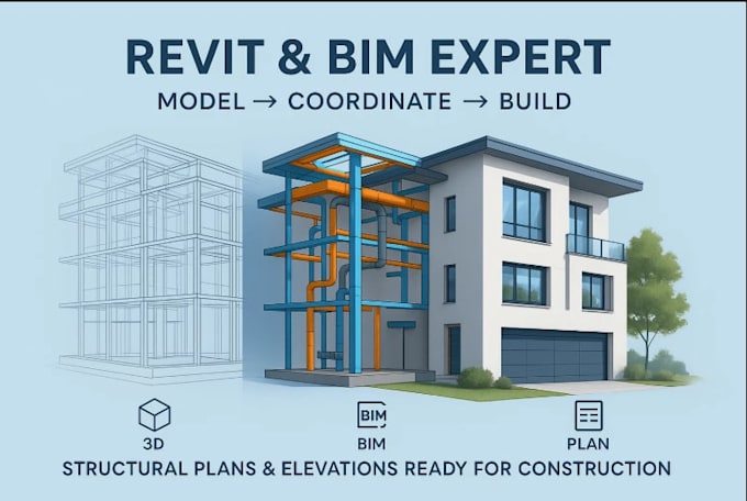 Revit architecture model bim coordination, structural plan, and ...
