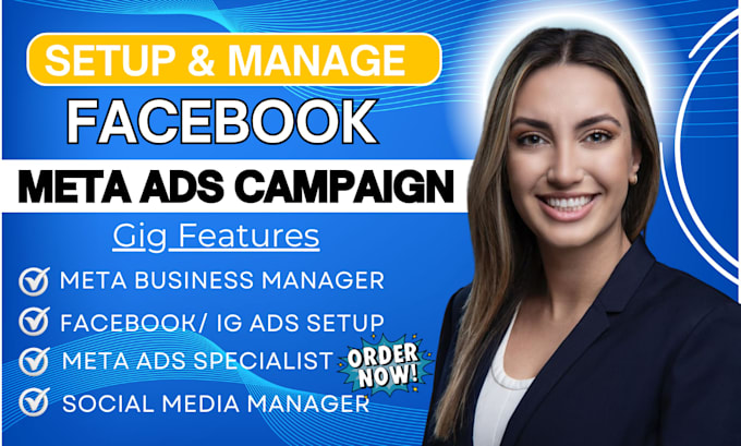 Be your meta ads manager, meta ads, facebook ads manager, ads campaign ...